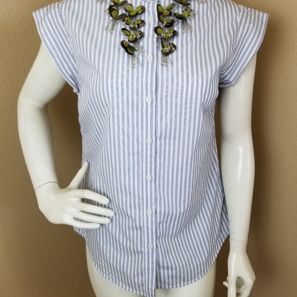 Banana Republic | Tops | Banana Republic Embellished Button Down Top S ...
